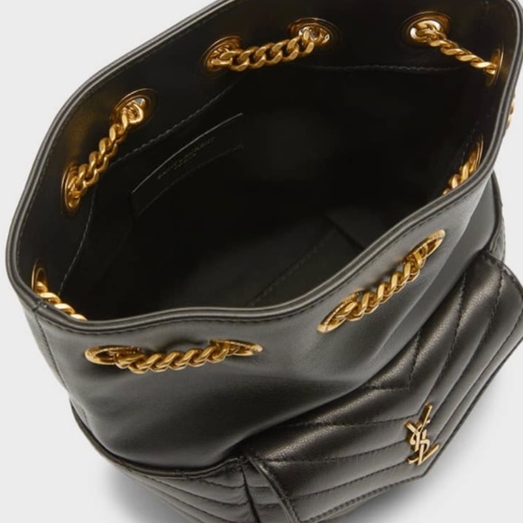 Yves Saint Laurent | Bags | Joe Mini Ysl Quilted Lambskin Bucket Bag ...